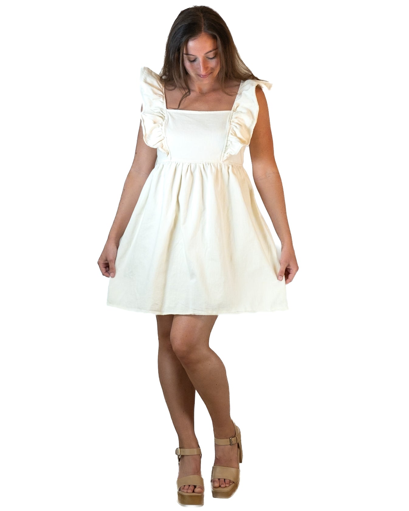 Flutter About Denim Dress – neutral.